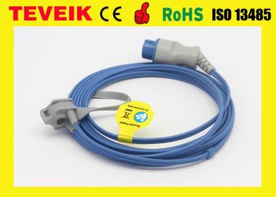 China Mindray 12 Speldenpm6000 Opnieuw te gebruiken Spo2 Sensor met niet Scheidbare Omslag, 3m TPU Kabel Te koop