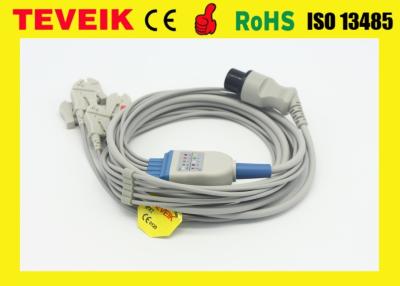 Cina Fabbrica Mindray riutilizzabile di Teveik intorno 6pin 5 al cavo dei cavi TPU ECG per il monitor paziente in vendita