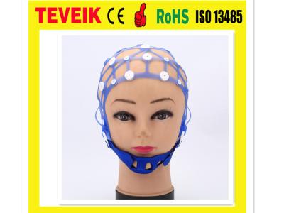 Cina Cappuccio di separazione medico dell'elettrodo di elettroencefalogramma del silicone di Neurofeedback, cappello di elettroencefalogramma dell'elettrodo della tazza di 20 cavi in vendita