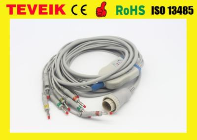 Cina Un prezzo franco fabbrica di Teveik 10 del cavo di elettrocardiogramma di Kenz 103.106 ECG dei cavi, resistenza di IEC 4.7K della banana 4,0 in vendita