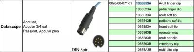 中国 0020-00-071-01 Datascope Accusat、Accutor 3/4のためのDIN 8Pinの大人指spo2センサーは坐りました 販売のため