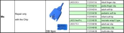 China Compatible LNCS DC-I Ms Adult Spo2 Sensor 3ft 9 Pin For Patient Monitor for sale