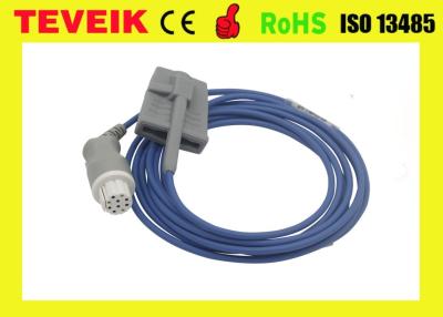 China Sensor macio da ponta SpO2 do silicone adulto acessório médico do Datex, 10ft, 10pin redondo à venda