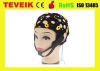 China Black Tin Electrode EEG electrode cap, 20 leads separating EEG hat for sale
