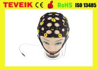 China Black Tin Electrode EEG electrode cap, 20 leads separating EEG hat for sale