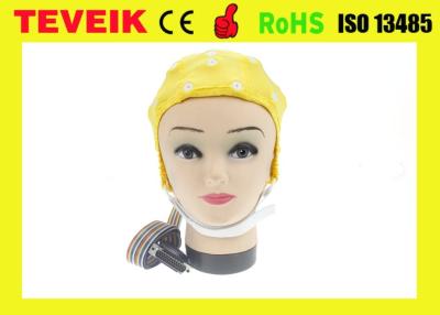 Cina Cappello medico di elettroencefalogramma, elettrodo della latta, cappuccio del eeg di 32 cavi con il connettore di perno DB25 per la macchina del eeg in vendita