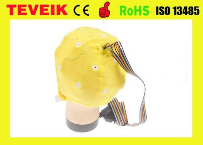 Cina Cappello medico di elettroencefalogramma, elettrodo della latta, cappuccio del eeg di 32 cavi con il connettore di perno DB25 per la macchina del eeg in vendita