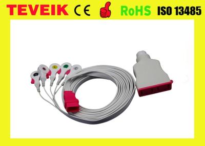 Cina Leadwires eliminabili medici del ecg, cavo eliminabile del ecg di 5 cavi con l'IEC della clip per il monitor paziente in vendita