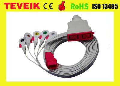 Cina Leadwires eliminabili medici del ecg, cavo eliminabile del ecg di 5 cavi con l'IEC della clip per il monitor paziente in vendita