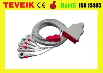 Cina Leadwires eliminabili medici del ecg, cavo eliminabile del ecg di 5 cavi con l'IEC della clip per il monitor paziente in vendita