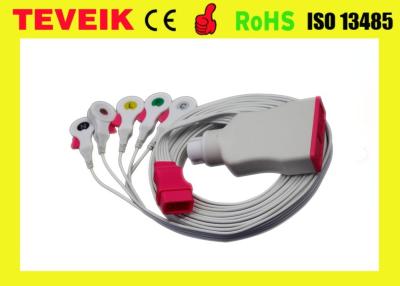 Cina Leadwires eliminabili medici del ecg, cavo eliminabile del ecg di 5 cavi con l'IEC della clip per il monitor paziente in vendita