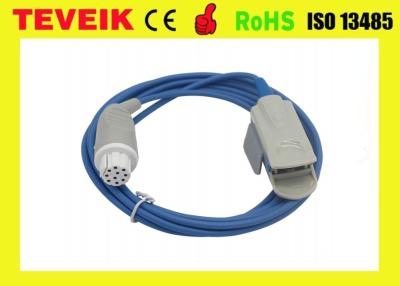 China Teveik Factory Price Reusable Datex OXY-F4-N Adult Finger Clip Pulse SpO2 Sensor, Round 10 Pin for sale