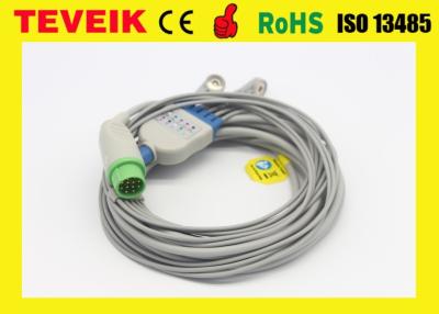 Cina Cavo riutilizzabile dei cavi ECG dell'un pezzo solo 5 del cavo e del Leadwire di Spacelabs ECG con la rottura per AHA in vendita