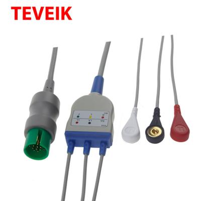 Cina 90496 il Pin 3 di Ultraview 17 conduce 1K il cavo di ohm ECG in vendita