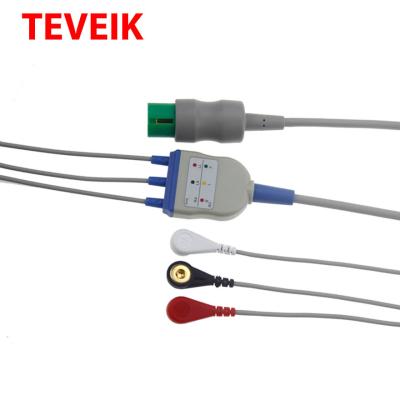 Cina 90496 il Pin 3 di Ultraview 17 conduce 1K il cavo di ohm ECG in vendita