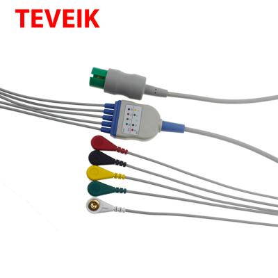 Cina Spacelabs 5 cavi AHA arrotonda il cavo dell'elettrodo di 17 Pin Ecg in vendita
