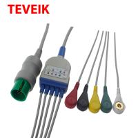 China Ultraview IEC 1K Ohm Button Snap Spo2 Extension Cable for sale
