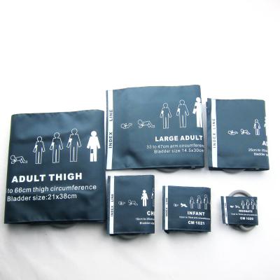 Cina Polsino di nylon riutilizzabile del paziente ricoverato del polsino di BP del paziente dei polsini della vescica di TPU NIBP in vendita