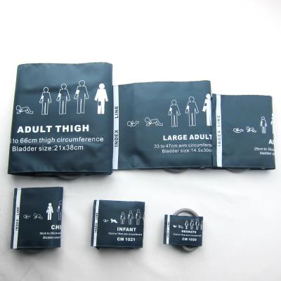 Cina Polsino di nylon riutilizzabile del paziente ricoverato del polsino di BP del paziente dei polsini della vescica di TPU NIBP in vendita