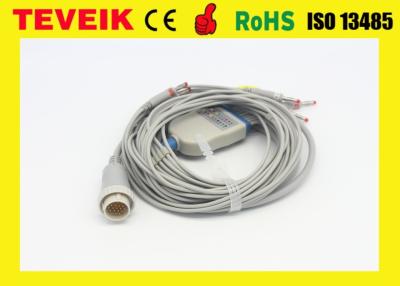 Cina Cavo di elettrocardiogramma di Kenz per ECG 108/110/1203,1205 10 perno di IEC /AHA DB15 dei leadwires in vendita