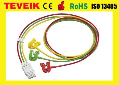 Cina Il cavo medico 3 di elettrocardiogramma del cavo M1672A del monitor paziente ECG di HP conduce l'IEC della clip in vendita
