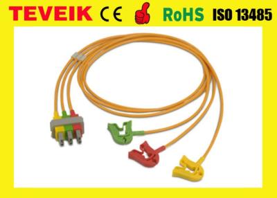 Cina Cavo compatibile compatibile con i leadwires Pro1000 3, clip, IEC di GE Marquette ECG/elettrocardiogramma in vendita