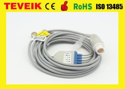 Cina Il giro medico riutilizzabile 12pin 5 di HP della fabbrica di TEVEIK conduce il cavo di ECG per il monitor paziente in vendita