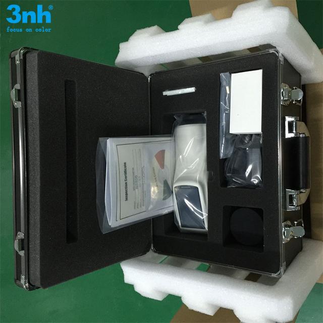 NS810 spectrophotometer with powder test box to measure crystallized and amorphous polyester granules color for PBT