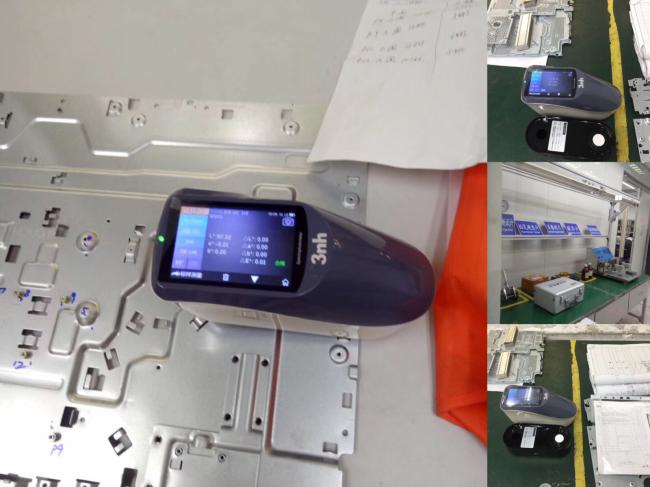 3nh YS3060 portable spectrophotometer to check color difference for computer machine box and aluminum plate