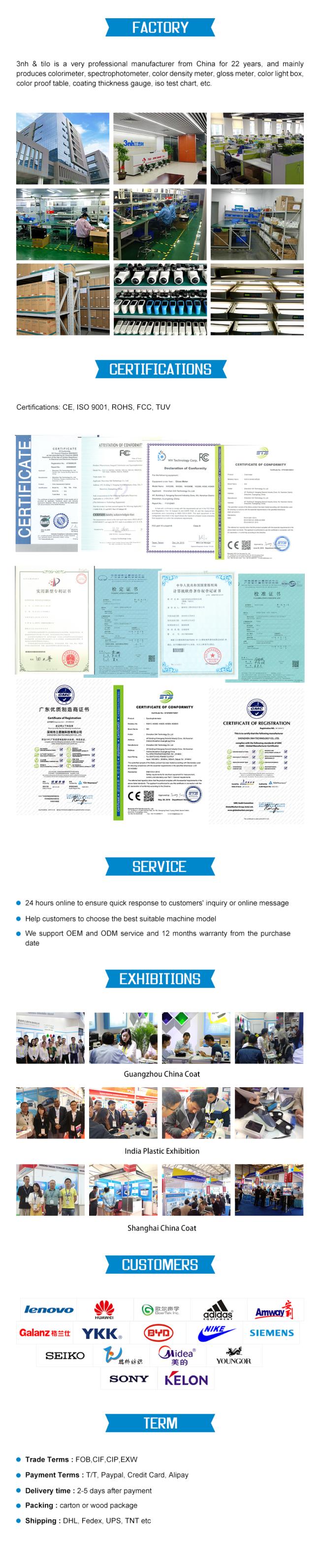 New model 3NH YS6060 benchtop grating color test analysis spectrophotometer for color measurement and inspection