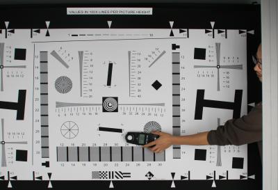 Cina Universale trasparente del grafico di prova di risoluzione della macchina fotografica 4k Uhd TV fornito di scatola leggera in vendita