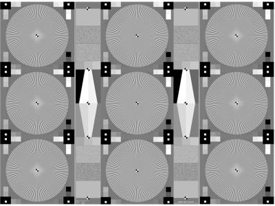 Cina Stella di Siemens sinusoidale modulata diplomata Transmissive del grafico di prova della macchina fotografica in vendita