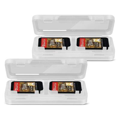 China HOXC Protector 4 in 1 Game Cards Memory Cards Case Holder Box Compatible for Nintendo Switch Color Black Transparent for sale