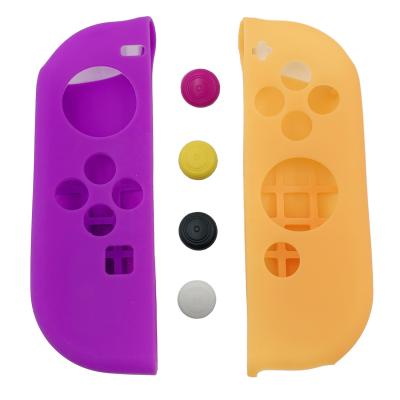 Protective Shock Proof HOXC Silicone Mixed Colors Compatible Protective Case for OLED Switch and Joy-Con Controller with 13 Thumbstick Covers