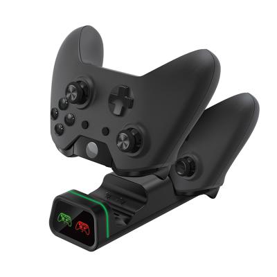 China ABS Plastic Factory Direct Supply Dual Charging Dock With 2 Batteries For Xbox One S/x Controllers Game Accessory for sale