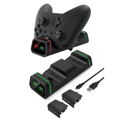 High Quality ABS Plastic Dual Charging Dock With 2 Batteries For Xbox One S/x Controllers Game Accessory