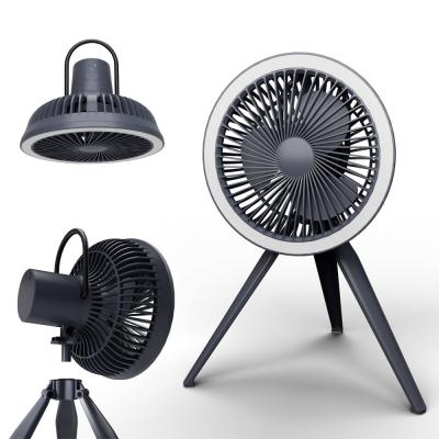 Cina Fan di campeggio portatile del treppiede all'aperto della luce notturna multifunzionale con la luce del LED in vendita