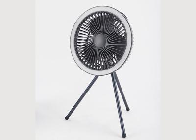 Fan rechargeable campant portatif extérieur de la fan 10000mAh USB avec la lumière accrochante du crochet/LED