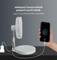 China LED Light Portable Desktop Retractable Folding Fan Multifunctional USB Rechargeable for sale