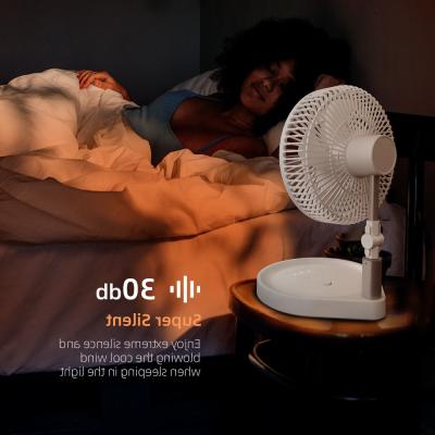 Cina verticale dell'interno piegante ritrattabile della luce notturna USB del fan ricaricabile portatile di 16000mAh in vendita