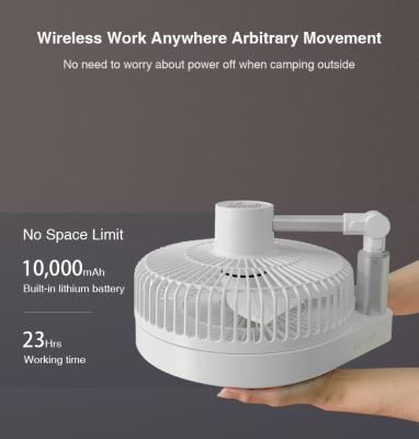 China Fan plegable oscilante del viento de 4 velocidades de la fan recargable portátil ajustable de la velocidad USB en venta
