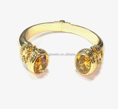 China Plating Brass Bangle Bracelets Cuff Jewelry Garnet Stones Silver Jewelry Glitter CZ for sale