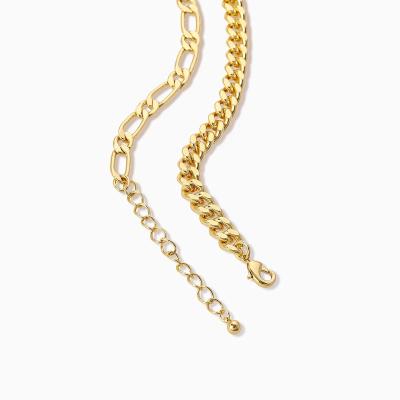 China 18K Gold Plated Double Chain Necklace for Girls' Fashion Accessory Collection for sale