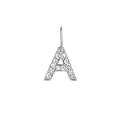 Cina Nickel Free 925 Sterling Silver Letter Un Colletto Di diamanti in vendita
