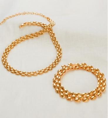 Cina 18K oro placcato donna moda più spessa catena di ottone pendenti collane in vendita