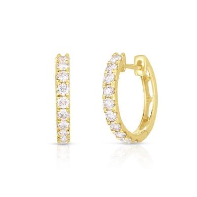 Китай Ювелирные изделия Оружия 18K позолоченные CZ Sleeper Hoop для женщин 925 Sterling Silver продается
