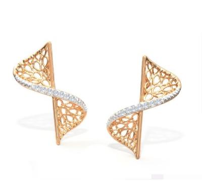 China 2024 Earring Set with Pave Setting Technology and Cubic Zirconia Swerve Twist Studs for sale