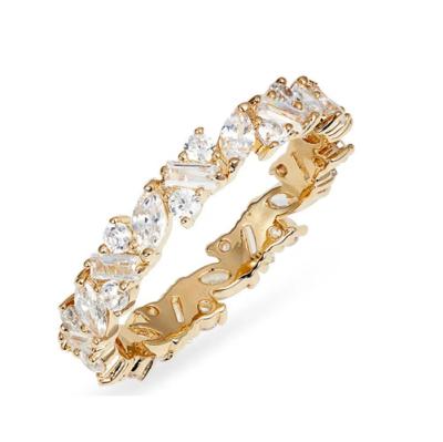 China Brazilian Fancy Cut Cubic Zirconia Eternity Ring Set Perfect Gift for Any Occasion for sale