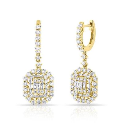 China White CZ Earrings 925 Sterling Silver Classic Style For Engagement And Wedding for sale