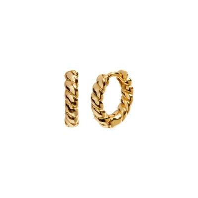 China 18K Gold Statement Hoop Earrings Statement 925 Sterling Silver Earrings for sale